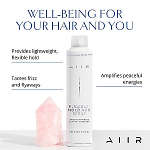 AIIR Flexible Hold Hairspray - Finishing Spray with Light Hold, Soft & Touchable Finish, Enhance Style & Shine, Fight Frizz with Humidity Resistance, Lightweight Hairspray for Fine Thin Hair, 9 oz