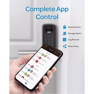 ULTRALOQ Lever, WiFi Smart Lock with Bridge, Heavy Duty 5-in-1 Keyless Entry Door Locks, Fingerprint Lock with Keypads and Voice Guide, Smart Door Lock for Front Door, Home and Office
