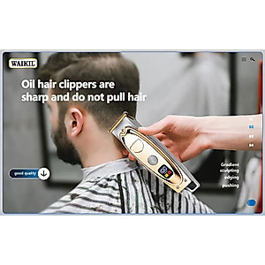 HPLRZXI Hair Clippers ,Professional Cordless Hair Cutting Kit Beard Trimmer Barbers Men Women Kids Clippers Set Rechargeable Grooming Kit.