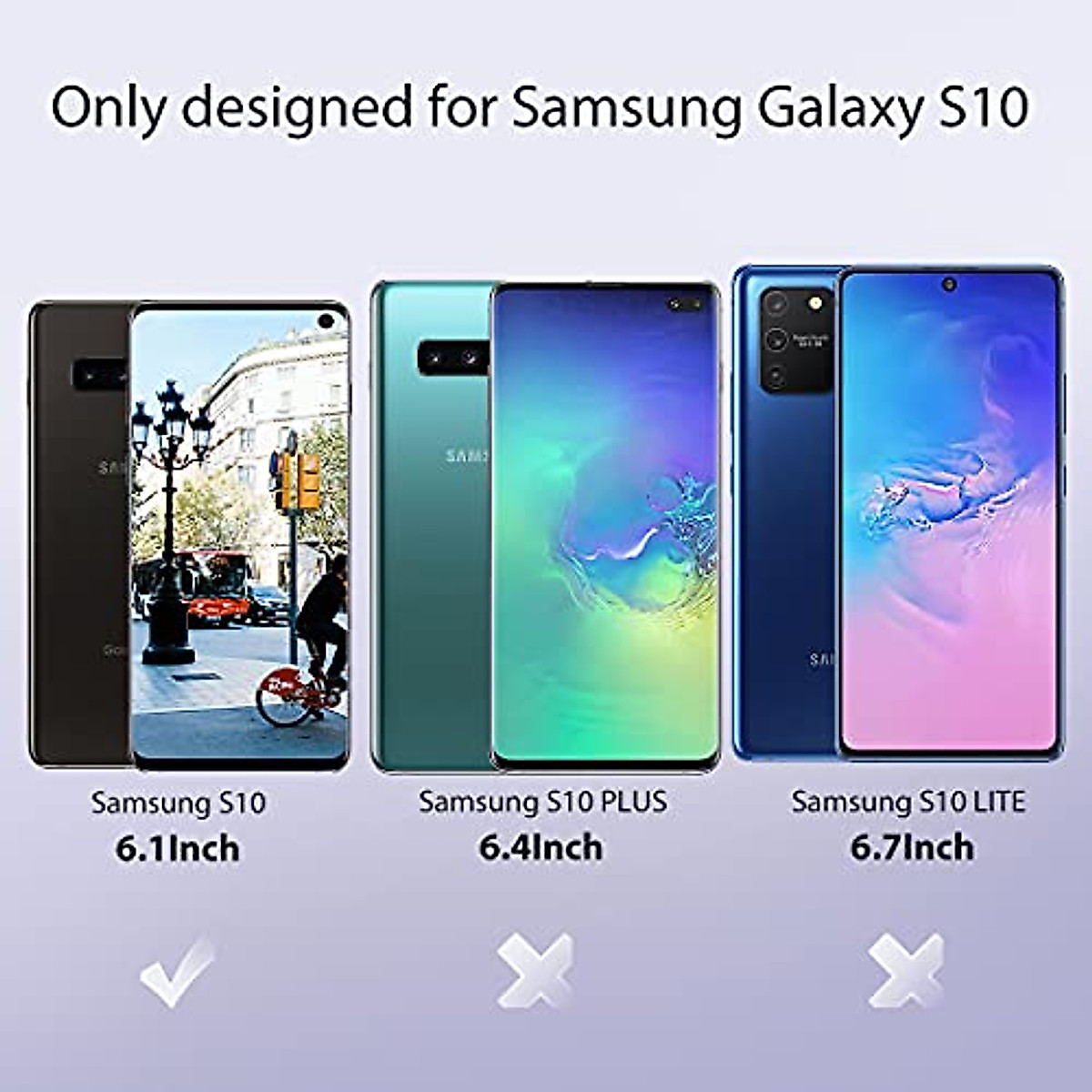 [2+2 Pack] LK Compatible for Samsung Galaxy S10 6.1inch, 2 Pack Flexible TPU Screen Protector and 2 Pack Camera Lens Protector [Ultrasonic Fingerprint Support] HD Clear Easy Installation
