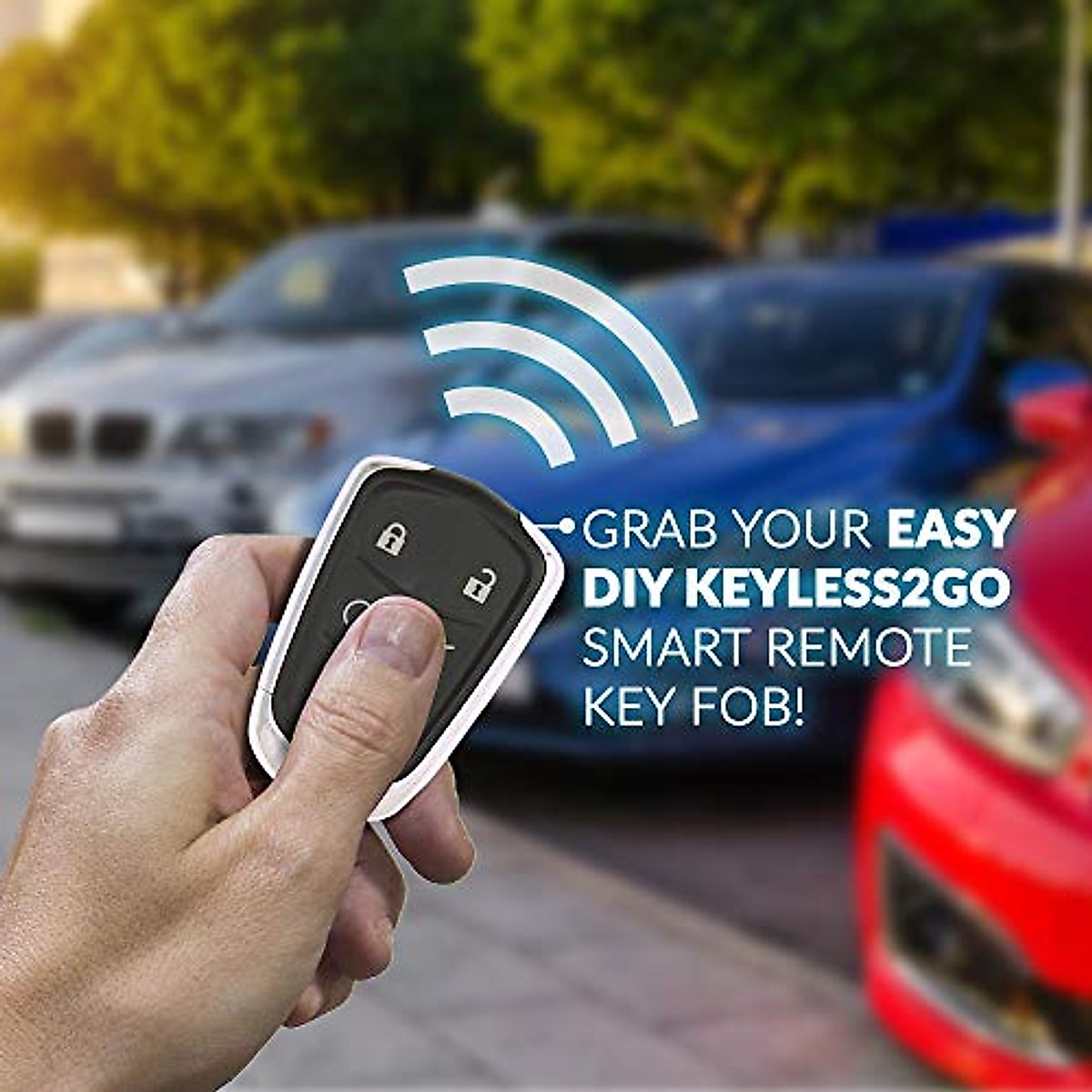 Keyless2Go Replacement for 5 Button Proximity Smart Key for Cadillac HYQ2EB 13598516