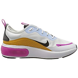 NIKE Women's Sneaker Running Shoe, White Black Pollen Rise Hydrogen Blue, 8 US