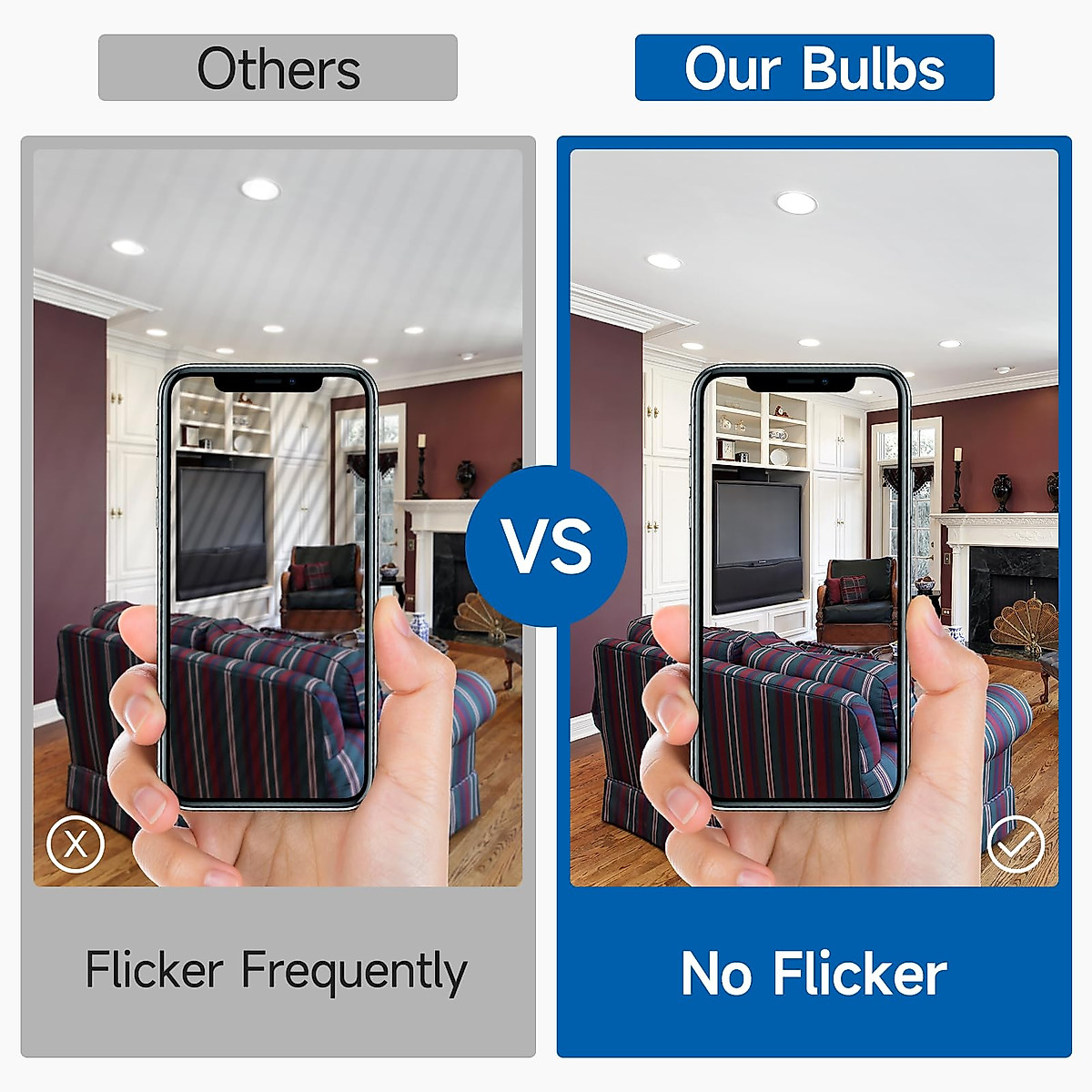 SHINESTAR 6-Pack BR30 LED Recessed Light Bulbs, 65W Equivalent, 5000K Daylight White, Dimmable Flood Lights Indoor, 650LM, E26 Base