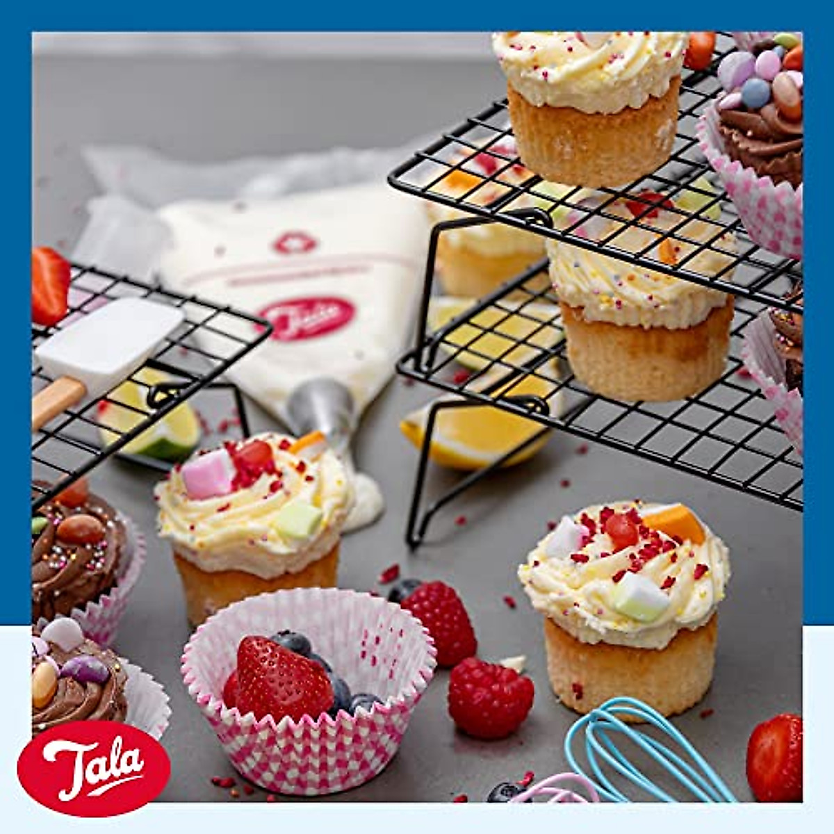 Tala 3 Tier Cake Cooling Rack Non Stick, Black