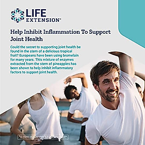Life Extension Specially-Coated Bromelain – Bromelain Proteolytic Enzyme Extract From Pineapple Supplement For Joint Health – Gluten-Free, Non-GMO, Vegetarian – 60 Enteric-Coated Tablets