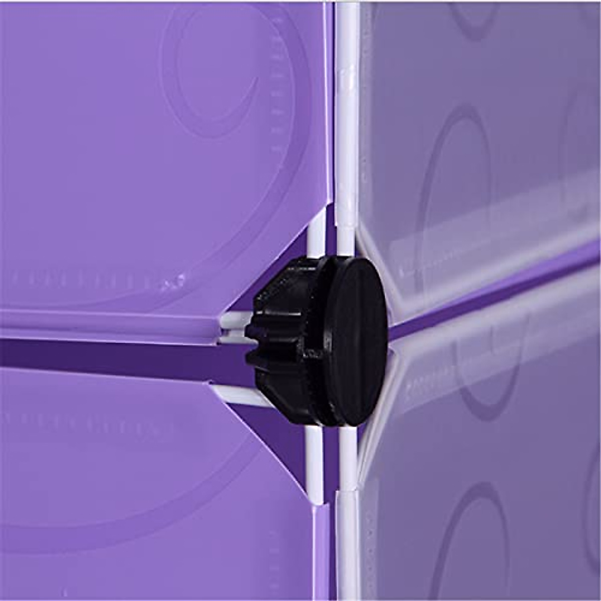 Quluxe 50 Pcs Wire Grid Cube Plastic Connectors for Modular Closet Storage Organizer and Wire Grid Cube Storage Shelving- Black