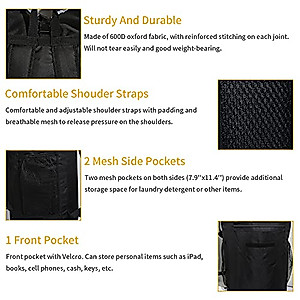 SYGY Laundry Bag Backpack, 115L Extra Backpack Laundry Bag for College Students , Durable Oxford Cloth Dorm Laundry Bags for Apartment, Camping, Travel, Dorm Room Essentials