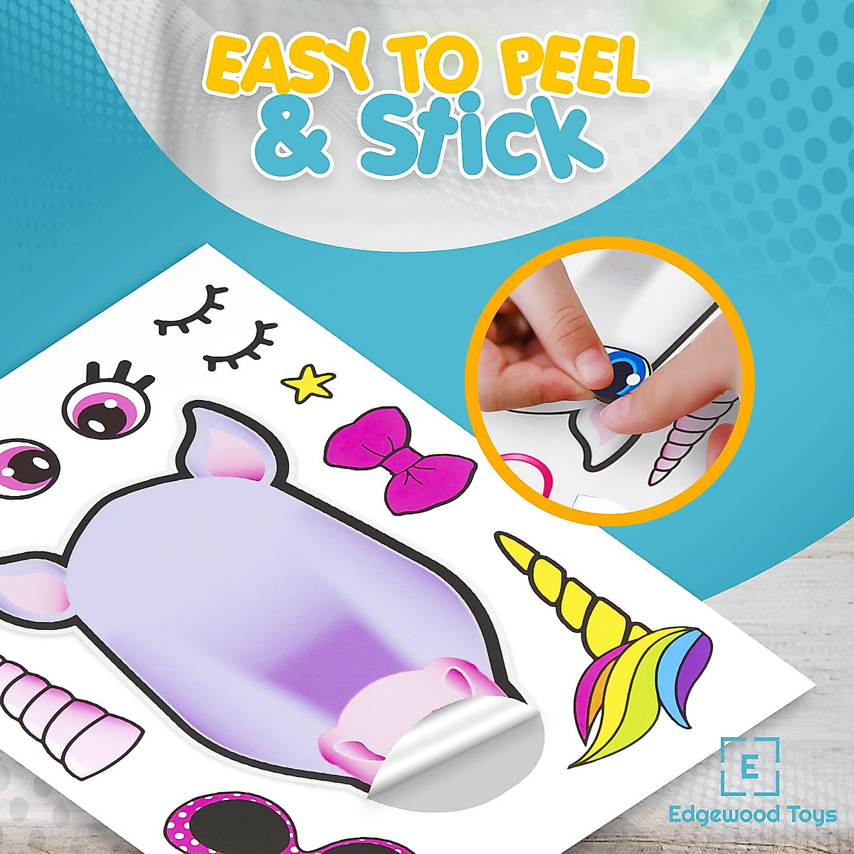 Creative Unicorn Stickers for Kids - 24 Pack Value