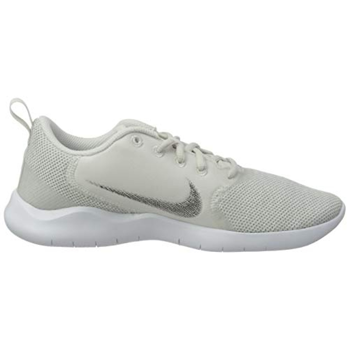 NIKE Women's WMNS Flex Experience RN 10 Running Shoe, White MTLC Silver Platinum Tint Lt Smoke Grey, 6