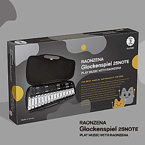 RAONZENA Professional Xylophone 25note, Glockenspiel,Xylophone for kids,Xylophone for gift,Glockenspiel that learns the basics of music (25note piano)