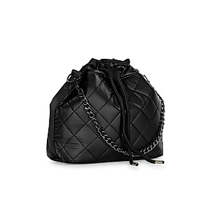 Haute Shore - Lindsey Carbon Puffer Bucket Bag, Beige Camo W/Orange & Peach Stripe