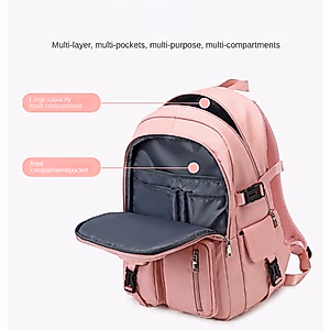 Kawaii Laptop Backpack Preppy 15.6 Inch JK Plaid Check Cute School Travel Book Bag Computer Daypack Nurse Teacher (Black)