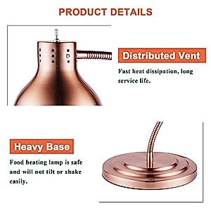 YMJOINMX Food Heat Lamp Infrared Food Warmer Lamp Restaurant Retractable Heat Lamp for Restaurants Heating Lamp for Food Warming Buffet Food Warmer