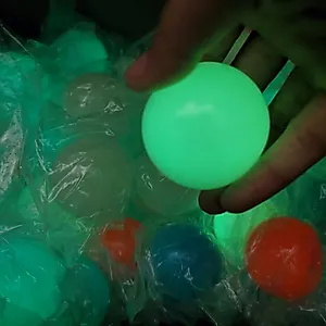 Hekkomird 4Pcs Luminescent Sticky Balls for Kids,Sticky Wall Ball Set,Glow Sticks Balls Toys Gifts for Teens Kids,Stress Toys for Adults (B-Luminous,1.8")