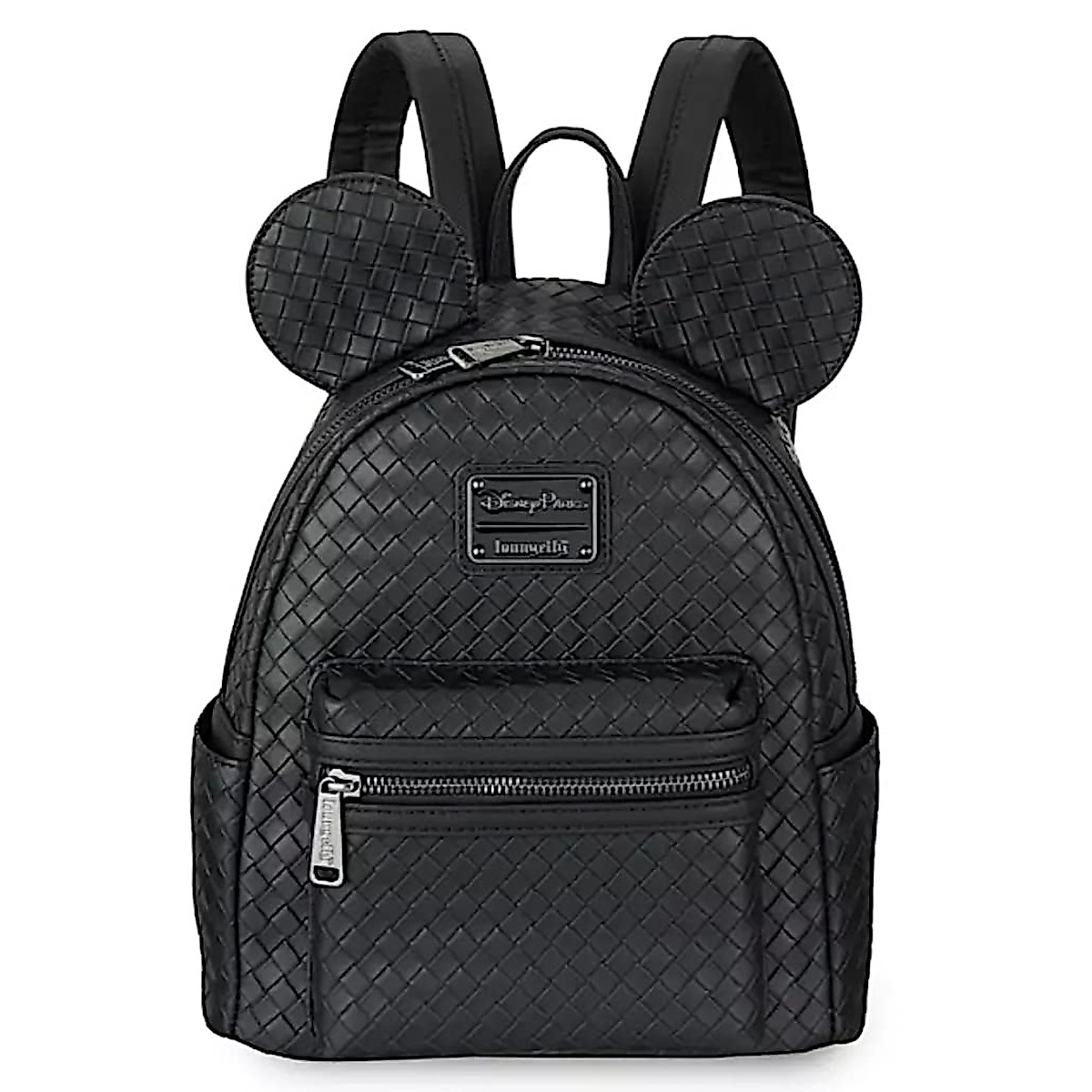 Loungefly Disney Parks Black Woven Mini Backpack - Mickey Mouse