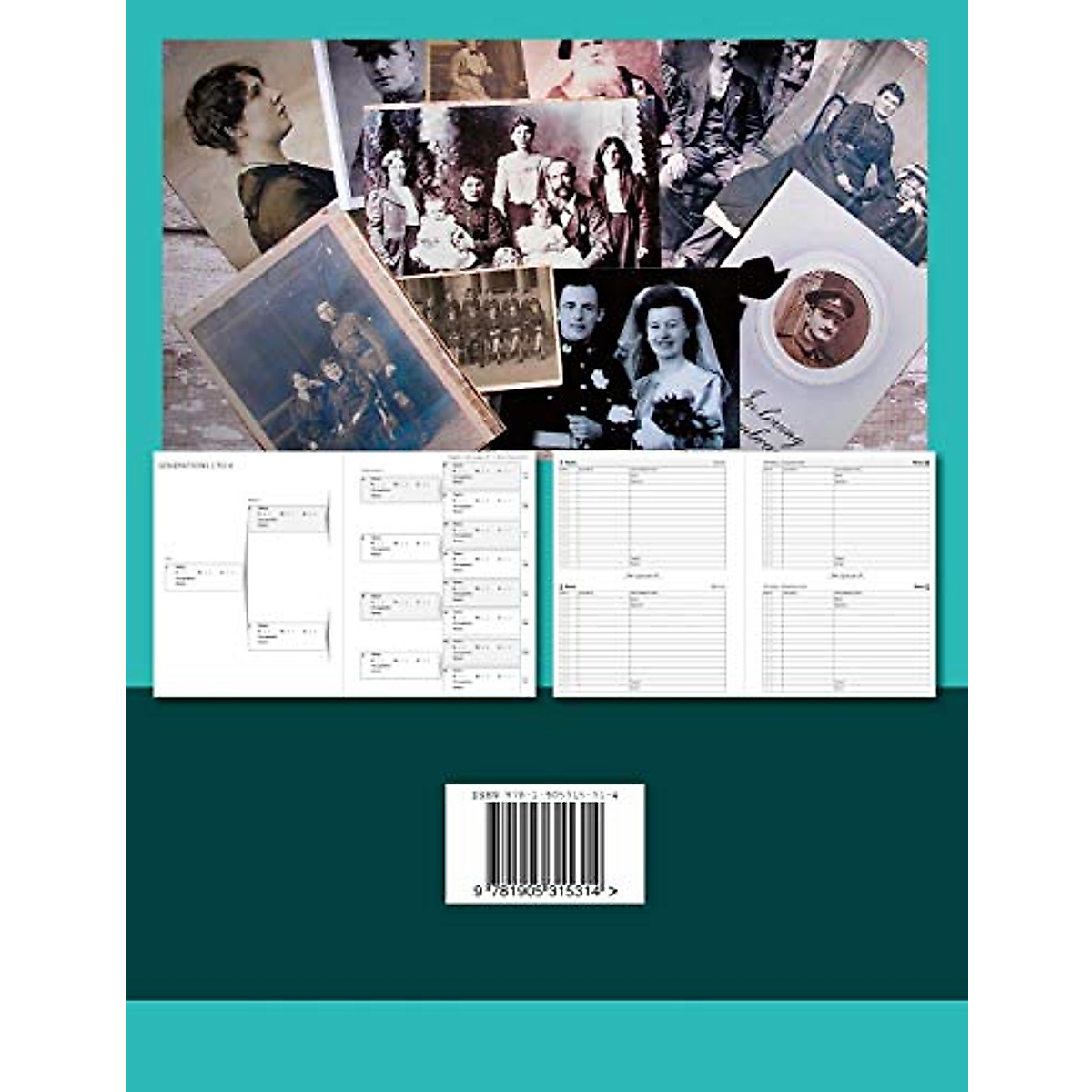 Family History Record Book: An 8-generation family tree workbook to record your research