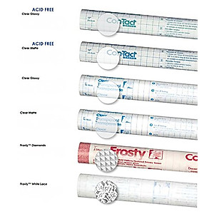Con-Tact Brand Creative Clear Covering, Versatile and Self-Adhesive Shelf Liner, Semi-Transparent Privacy Film, Protective Clear Vinyl, 18'' x 20', Clear Glossy