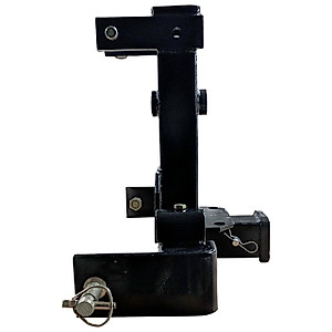 Titan Attachments 3 Point Transformer Tractor Hitch Fits Category 1 Tractors, Titan Quick Hitch Compatible, Optional Hay Bale Spear and Stabilizer Spears, Black Finish, Move Large Round Hay Bales