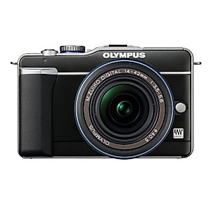 OM SYSTEM OLYMPUS PEN E-PL1 12.3MP Live MOS Micro Four Thirds Mirrorless Digital Camera with 14-42mm f/3.5-5.6 Zuiko Digital Zoom Lens (Champagne Silver)
