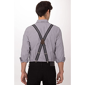 Chef Works Unisex Pant Suspenders, Black Gray, One Size