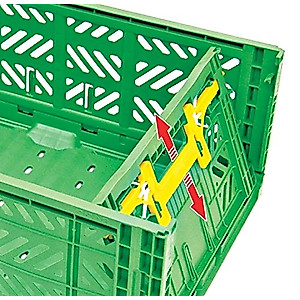 AYKASA Collapsible Storage Bin Container Basket Tote, Folding Basket Crate Container : Storage, Kitchen, Houseware Utility Basket Tote Crate = Maxi-Box Comfort Lock (Navy)