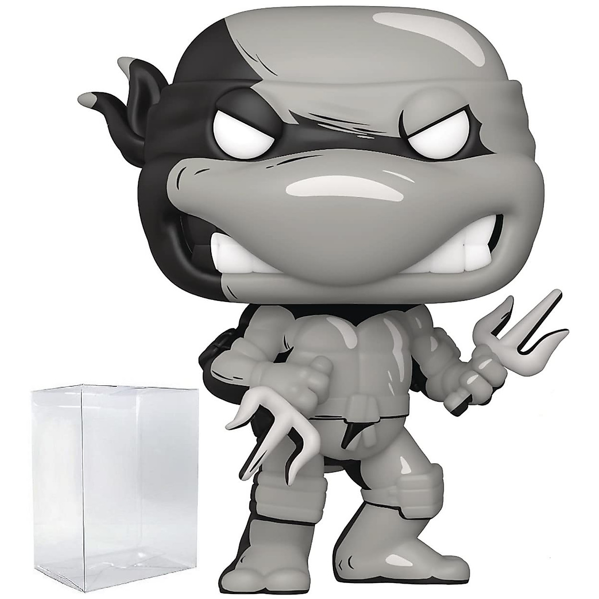 POP Teenage Mutant Ninja Turtles - Raphael (PX Previews Exclusive) Black & White Chase Funko Vinyl Figure (Bundled with Compatible Box Protector Case)