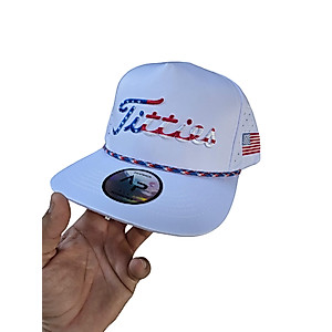 All Possibilities 369 USA Titties Gray with White Mesh Golf Hat Men Women Funny Baseball Cap Trucker Hat (US, Alpha, One Size, White)