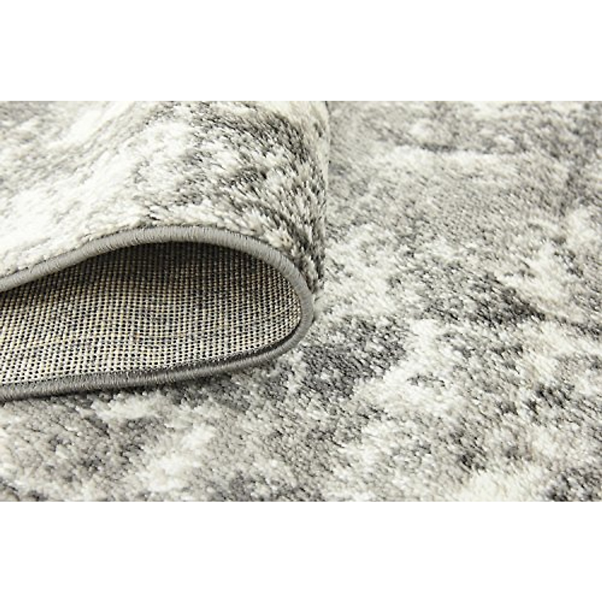 Unique Loom Sofia Collection Area Rug - Salle Garnier (2' x 6' 9" Runner, Gray/ Ivory)