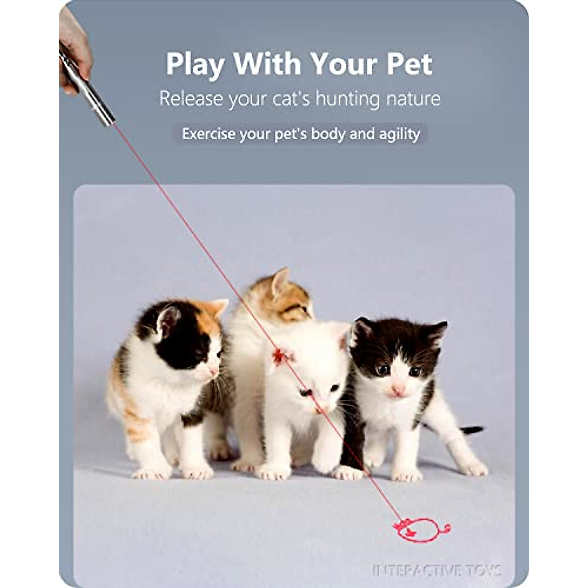 Puspoch Pet Rechargeable Cat Toys, Great Gift for Your Cats and Dogs, Interactive Toys for Kitten
