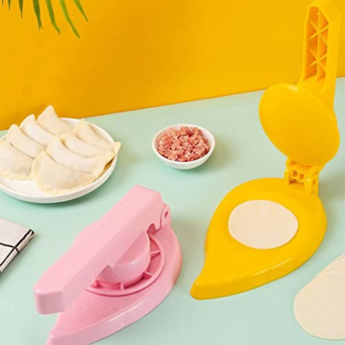 Tortilla Press Dumpling Maker Tool: Tortilla Maker Plastic Dough Presser Tool Mexican Taco Quesadilla Maker Kitchen Supply for Dumpling Pasta Cookies Pizza