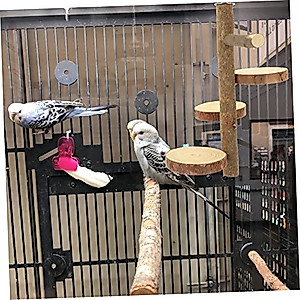 Ipetboom Pets Parrot Home Birds Playground Gym Perch Playpen Wooden Board Delicate Ladder with Jumping Playstand Pet Stand Practical Bird Springboard Cockatiel Wood Climbing Household Petg