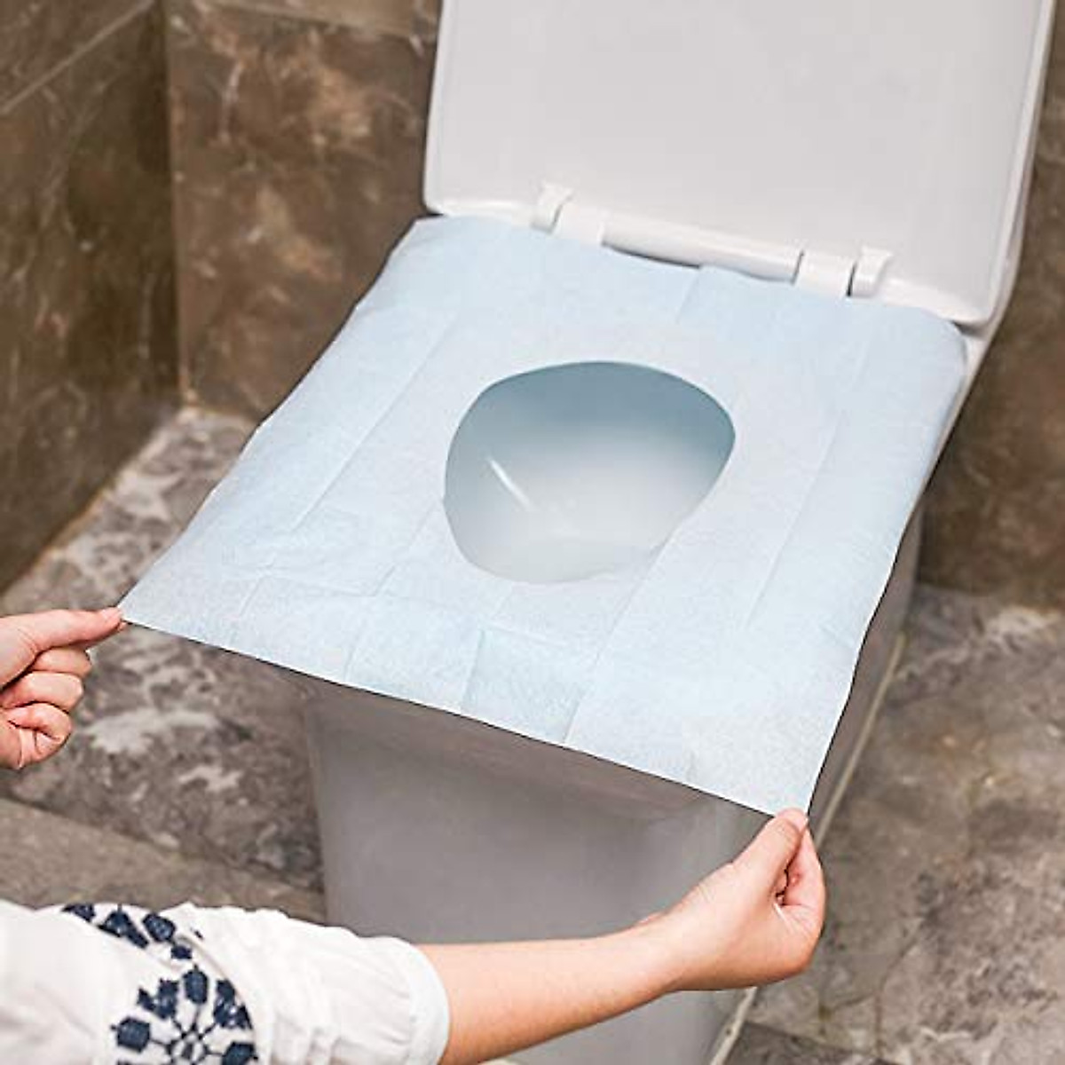 Disposable Toilet Seat Covers - 30 Counts Travel Set Waterproof Individually Wrapped Portable Travel Toilet Seat Covers for Adults Kids Toddler Potty Training Public Toilet Cruise Plane Train, 3 Packs