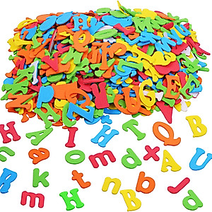 Aneco 1040 Pieces Foam Letter Alphabet Stickers Self-Adhesive Capital Case Letters Stickers for Arts Craft Supplies, Assorted Colors
