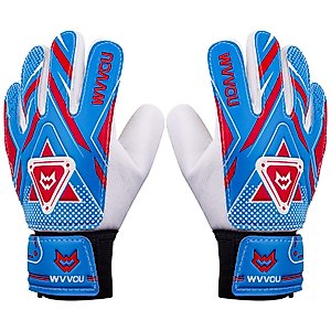 WVVOU Goalkeeper Gloves for Kids Youth, Soccer Goalie Gloves with Double Protection, Anti-Slip Soccer Gloves, Super Grip