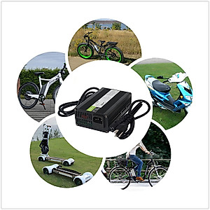 24V Battery Charger Automatic Smart Charger 5A trickle Charger and I/O Switch 3 pin XLR Connector Suitable for Charging AGM Gel Lead-Acid Batteries fo