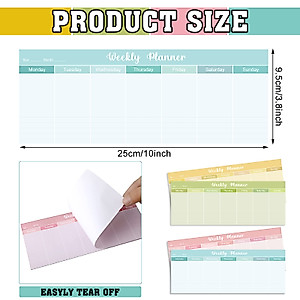 120 Sheets Weekly Planner Notepad Tear off Weekly Planning Pad Weekly to Do List Notepad Weekly Schedule Pad Weekly Calendar for Planner Habit Tracker Reminder Studying Office School Supplies