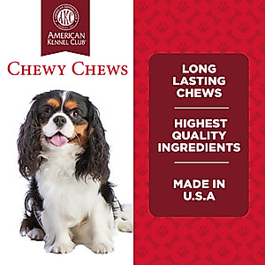 American Kennel Club Chewy Chews Small Breed Long-Lasting Chicken Flavor Dog Chews, Naturally Flavored, Helps Remove Tartar, 10 Count