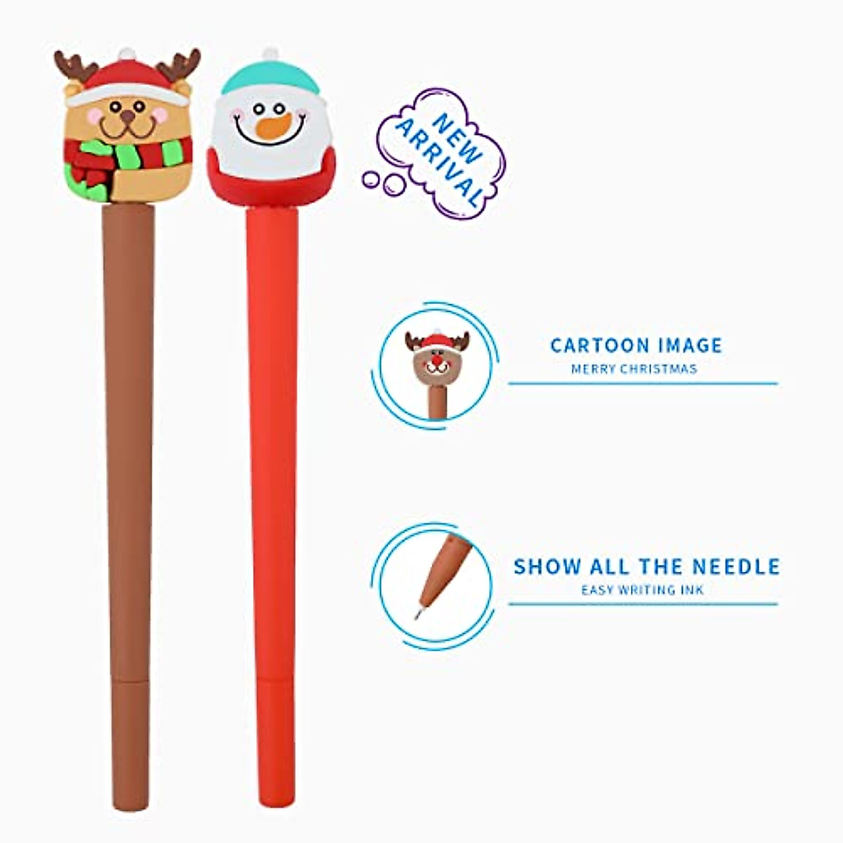 PINMU 8Pcs Naughty rabbit Gel Ink Pens,For kids Gifts,Kawaii School Pens, Bulk Fun School Cass room Supplies Set,For Kids Cartoon Ballpoint Pens,Adults Write Note And Work Stationery Pens. (style25)