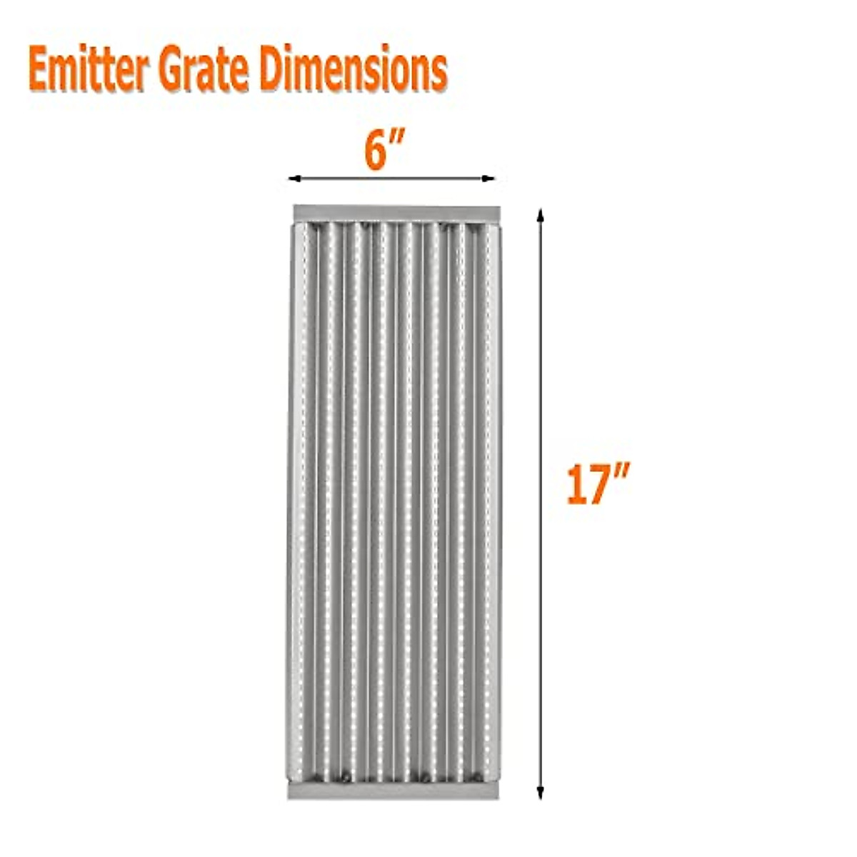 MixRBBQ Grill Grate and Emitter Replacement Parts for Char-Broil Commercial, Signature, or Professional Series TRU-Infrared Gas Grills, 3 Pack