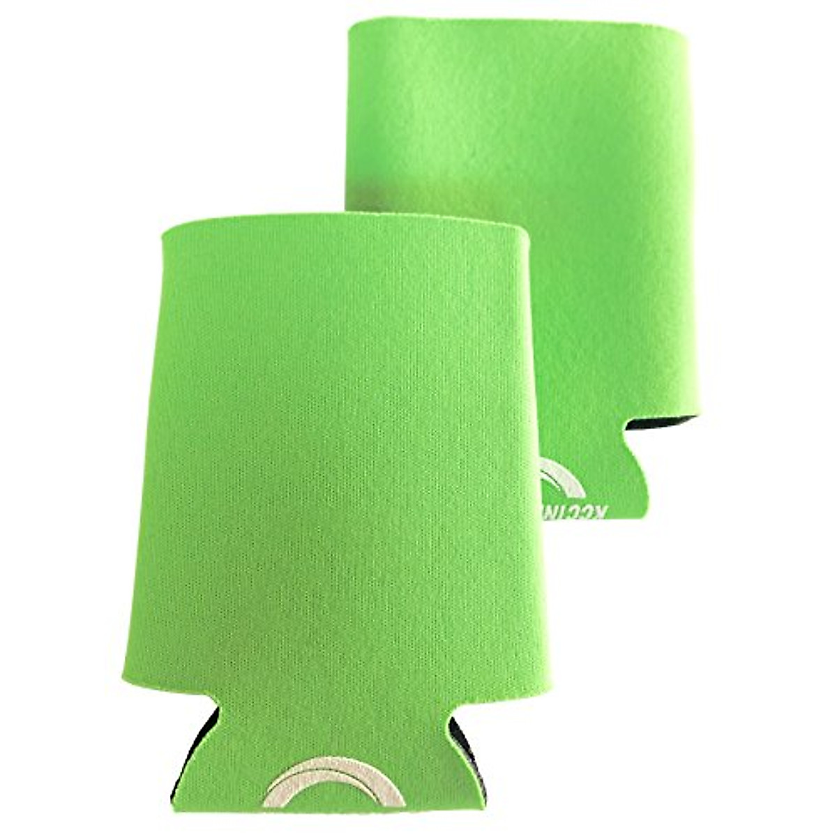 KCC Industries 8 oz. Mini Beer & Soda Slim Can Sleeves - Set of 2 Fun Size Coolies (Lime Green)