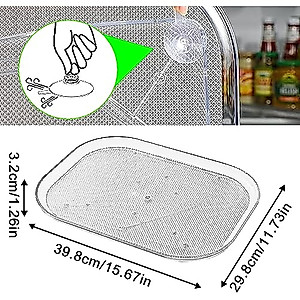 BJHZTC Lazy Susan Turntable Organizer for Refrigerator, 15.67'' Clear Rectangular Fridge Organizer Storage, Lazy Susan for Cabinet, Table, Pantry, Kitchen, Countertop