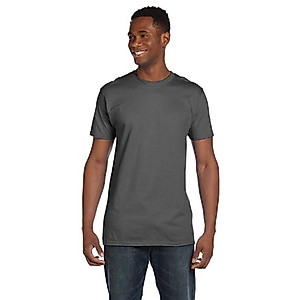 Hanes Men's Big and Tall Nano Premium Cotton T-Shirt (Pack of 2), Smoke Gray, 3X-Large