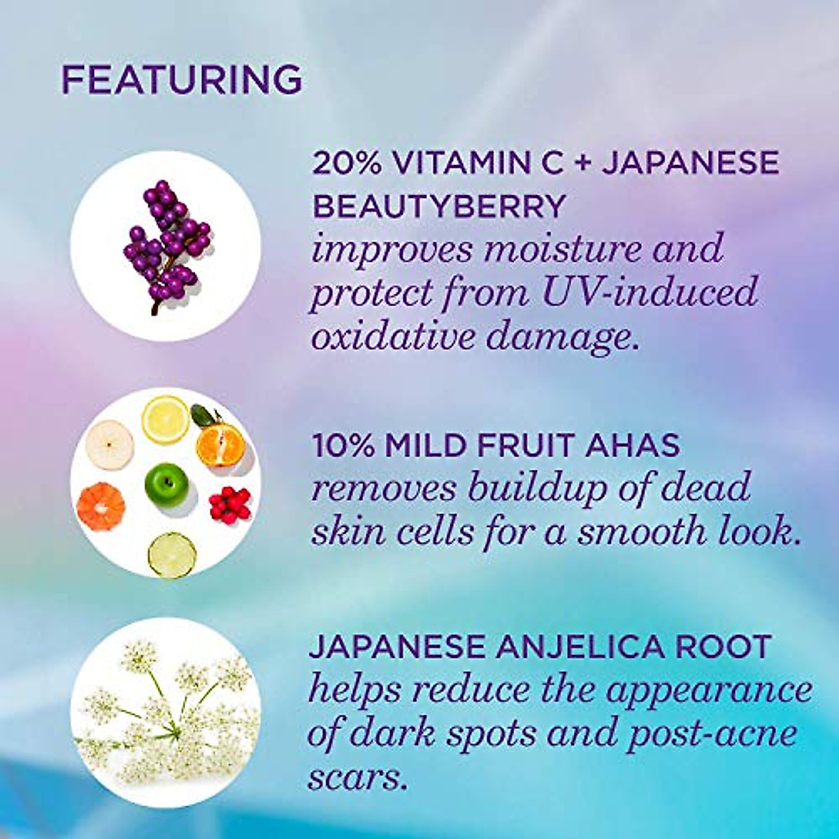 TATCHA Violet-C Brightening Serum | 20% Vitamin C + 10% AHAs | Pure Ingredients to Help Soften & Smooth for More Radiant, Even-Toned Skin | 1 oz