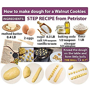 Walnut Cookie Maker 12 halves non-stick coating granite stone Cookies Pastry