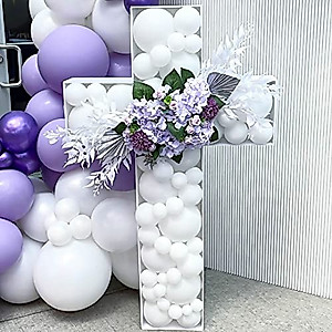3FT Tall Cross Balloons Mosaic DIY Pre Cut Frame First Holy Communion Celebration Decorations