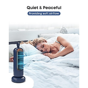 HOMETOP Tower Fan Oscillating Table Fans 12 Inch 70° Oscillating, 3 Speeds, Portable USB Small Desk Fan for Bedroom Office Home Desktop