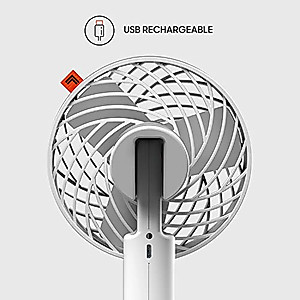 Sharper Image Rechargeable Handheld Personal Fan with 3 Speeds