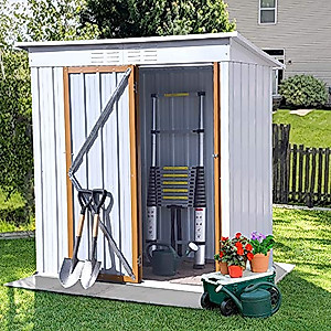 Outdoor Metal Storage Shed 5' x 3' Steel Tool Storage Shed for Garden Patio Backyard Lawn Tool House with Lockable Door