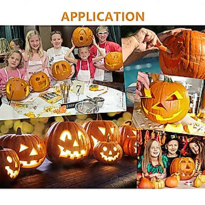 Halloween Pumpkin Carving Kit,13 Pieces Professional Stainless Steel Pumpkin Carving Tools Kit with 8 Carving Stencils Carrying Case-Carve Jack-O-Lanterns Halloween Decorations DIY