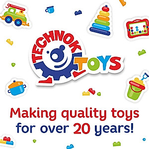 TECHNOK Assorted Construction Truck Toys - Kids Construction Toys Playset - Dump Truck, Tractor Toy, Crane Truck, Cement Truck - Car Toys for Boys - 5 Pack Toy Vehicles - Truck Toys for Kids Toddlers